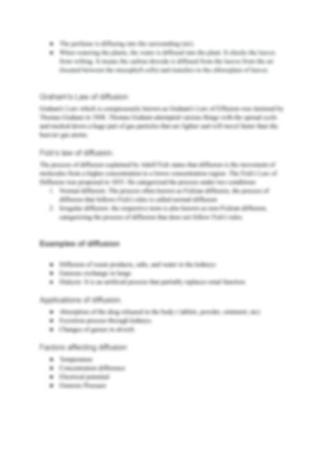 Solution Physics What Is Diffusion Studypool