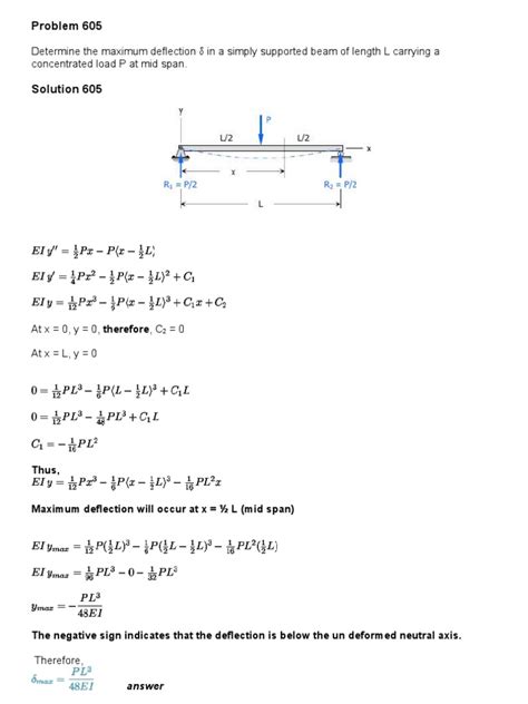 Double Integration Method Pdf Beam Structure Civil Engineering