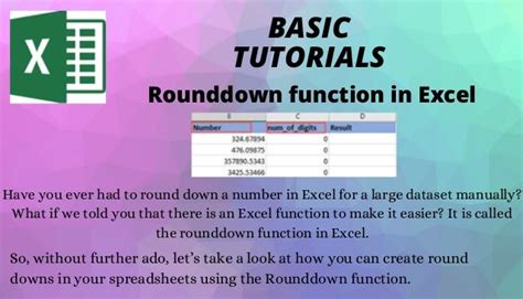 Roundown Function In Excel Ppt