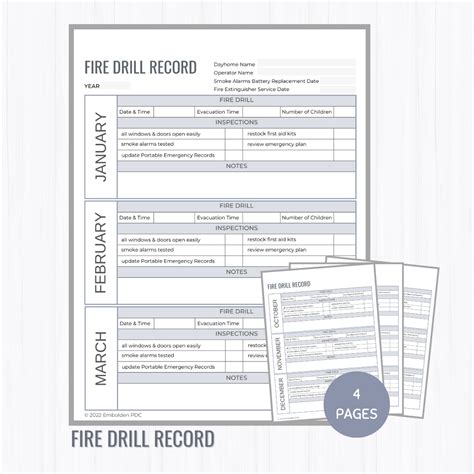 Fire Drill Record Adsn