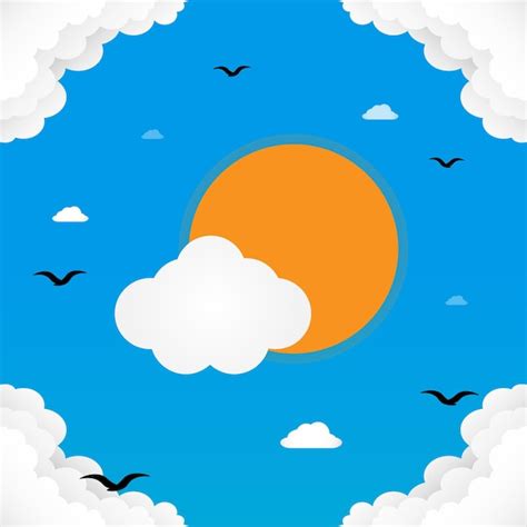 Premium Vector Summer Day Background Template Vector Illustration