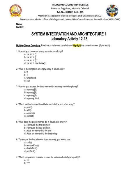 Assessment Lecture 12 13 Pdf Java Script Control Flow