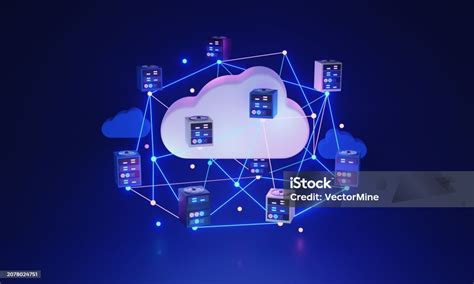 파일 업로드 및 다운로드를 위한 클라우드 컴퓨팅 네트워크 3d 일러스트레이션 개념 3차원 형태에 대한 스톡 사진 및 기타 이미지 3차원 형태 가상현실 개념 Istock