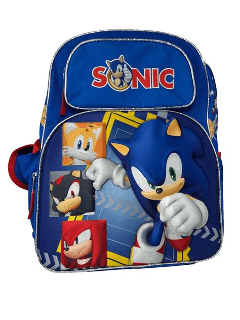 3d 16 Inches Sonic The Hedgehog Team Large Backpack Shadow Tail