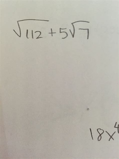 Solved Root 112 5 Root 7