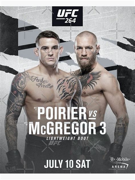 Dustin Poirier Vs Conor Mcgregor 3 Fight Poster The Diamond Vs The