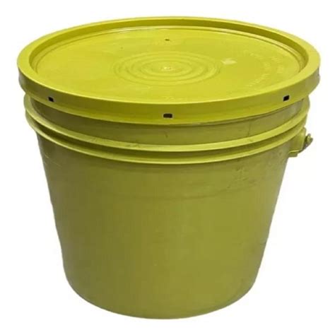 Balde Cuñete De 20 Litros Tapa Color Amarillo Img 2