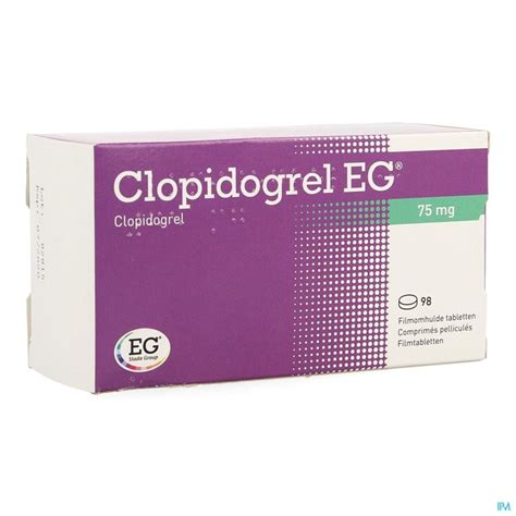 Clopidogrel Eg 75 Mg Comp Pell 98 X 75 Mg
