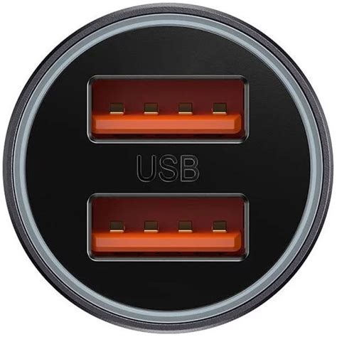 Baseus Golden Contactor Max Autós Töltő 2x Usb 60w Szürke Baseus Hu