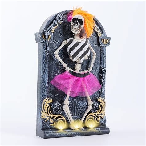 Evaplus Halloween Decorations Animated Dancing Skeletons On Tombstone