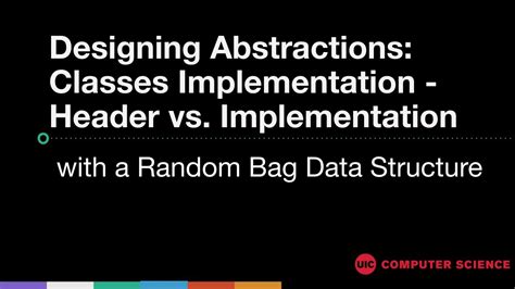 C Classes With A Random Bag Data Structure Youtube