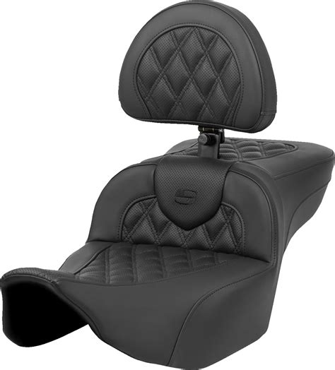 Saddlemen Heated Roadsofa Seat Extended Reach Lattice Stitch W