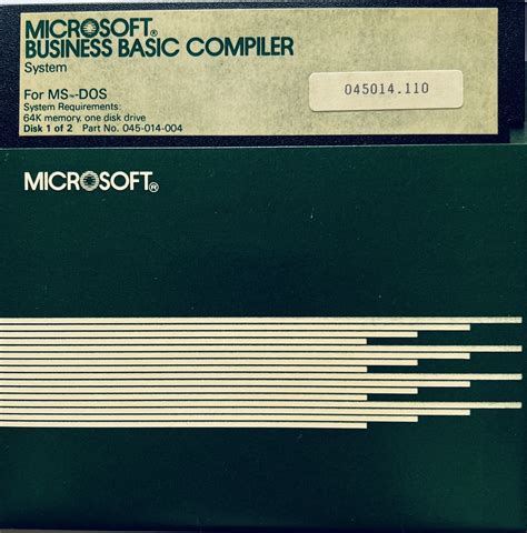 Microsoft Business Basic Compiler Version 110 Microsoft Free Download Borrow And