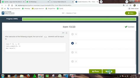 Cisco Python 100 Right Pe1 Module 3 Test Solution Youtube