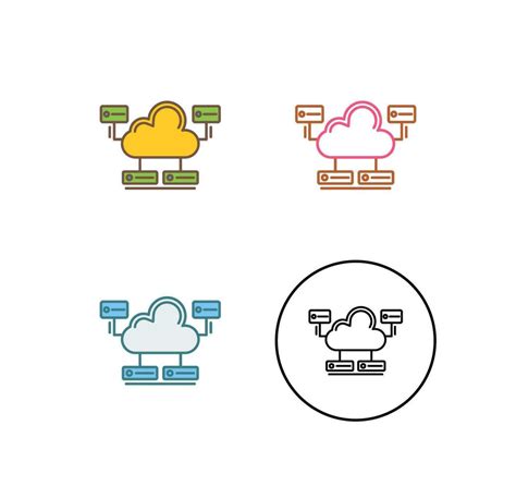 Cloud Database Vector Icon 25168713 Vector Art At Vecteezy