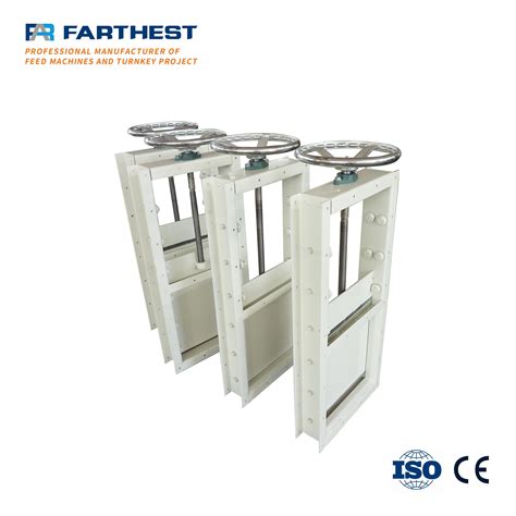 Pneumatic Sliding Gate Design For Poultry Feed Mill Steel Gate And