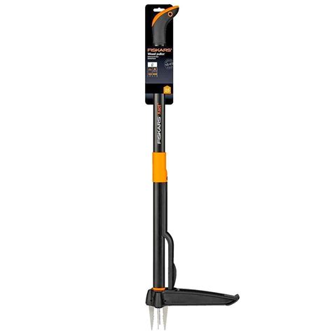 Fiskars Weed Puller Long Handled Xact 4 Prong Weeder Stainless Steel C Tradepro Hardware