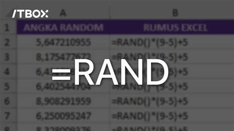 2 Cara Membuat Angka Acak Di Excel Rumus Fungsi Rand Dan Randbetween