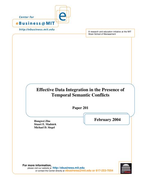 Pdf Effective Data Integration In The Presence Of Temporal Semantic