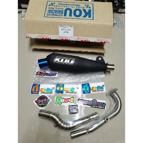 Kou Power Pipe V3 Dream Cut Black And Legal Pcx 160 Wave 100 125 Mio Sporty M3 Gear Fazzio