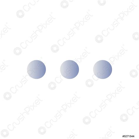 Three Horizontal Dots Menu Flat Gradient Color Ui Icon Stock Vector