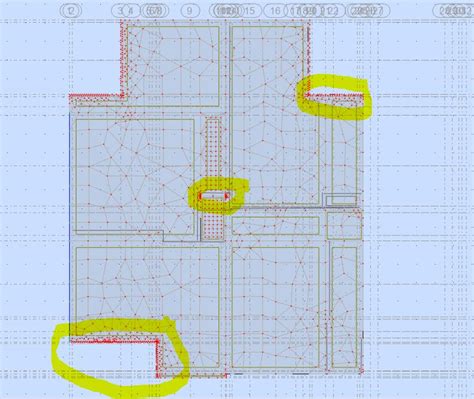 Robot Structural Analysis中选定模型区域中出现意外的网格细化