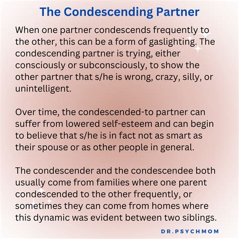 The Condescending Partner Dr Psych Mom