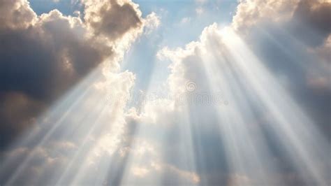 Beautiful Rays In Sky God Light In Heaven Symbolizing Divine Presence