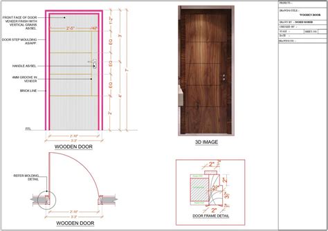 Door Detail Dx Mohid How To Make Doors Drawing Wooden Door