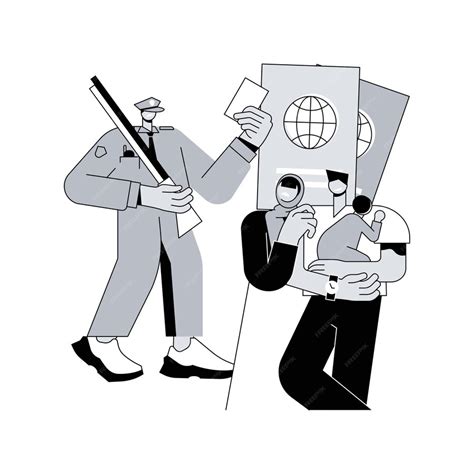 Premium Vector Migration Policy Abstract Concept Vector Illustration