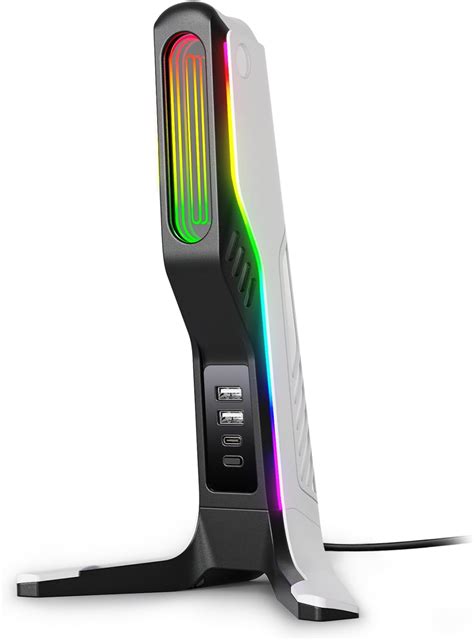 Eksa W1 Gaming Headset Ständer Aluminium Rgb Kopfhörer Halterung Mit 7 1 Surround Sound 2 Usb