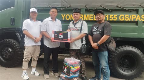 Komandan Batalyon Armed 9 Pasopati Melepas Keberangkatan Bantuan Untuk