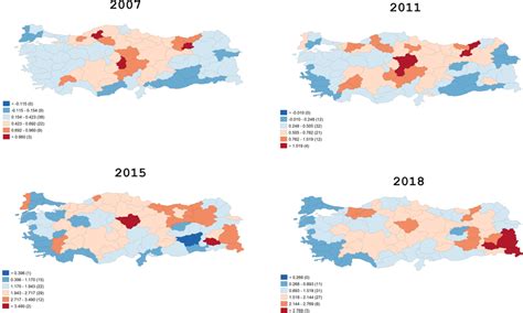 Standard Deviation Map Of Attendance At The Province Level Standard