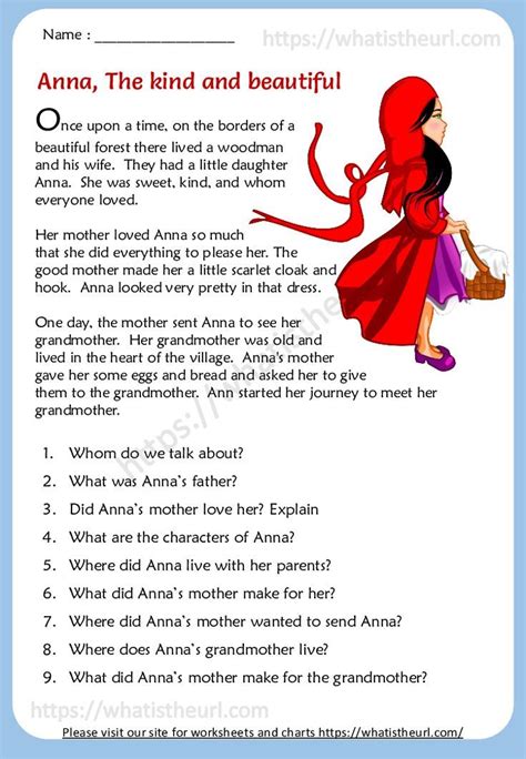 Reading Comprehension Grade 4 4th Grade Fictional Story Moving