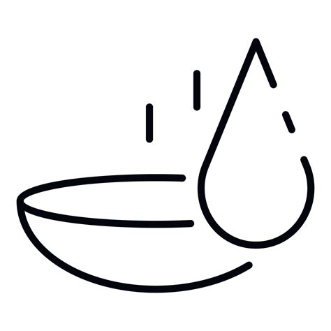 Eye Drop Contact Lens Icon Outline Style 15182970 Vector Art At Vecteezy