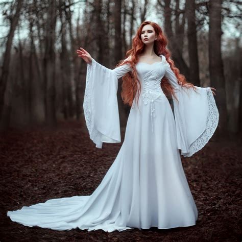 Elegant Fantasy White Wedding Dress For Timeless Romance