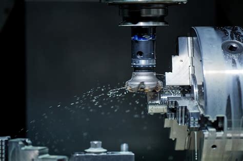 Premium Photo Vertical Milling Machine Closeup Processes A Part In