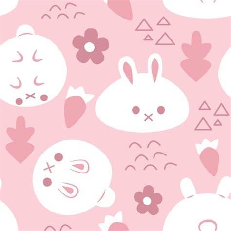 Premium Vector Cute Bunny Seamless Pattern