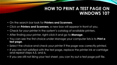 Ppt What Is A Printer Test Page Powerpoint Presentation Free