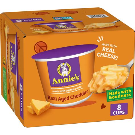 Annies Real Aged Cheddar Microwave Mac And Cheese With Organic Pasta 8