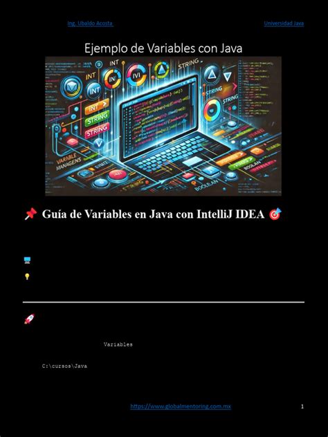 Guía De Variables En Java Con Intellij Pdf Java Lenguaje De