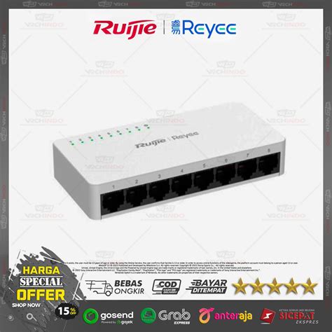 Jual Reyee Ruijie Rg Es08g L 8 Port 101001000 Mbps Switch Unmanaged