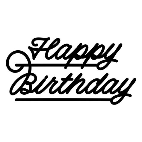 Happy Birthday Cursive Lettering 20812623 Vector Art At Vecteezy