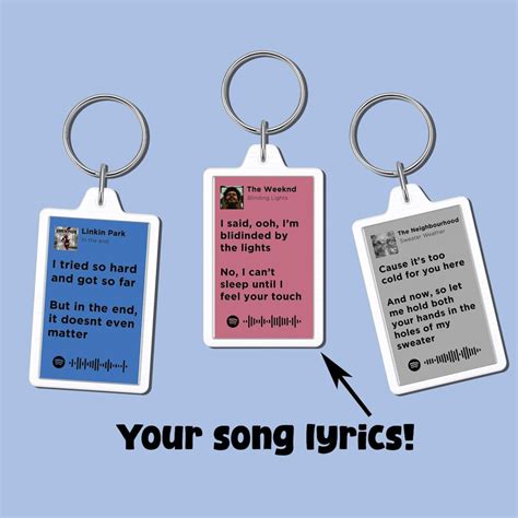 Custom Spotify Code Keychain Personalized Music T With Scannable