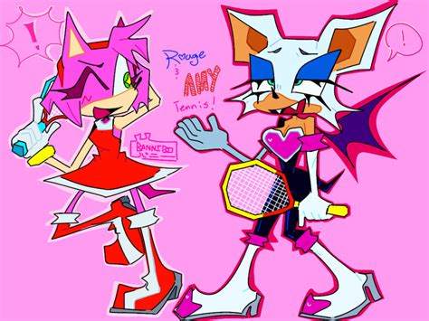 Rouge And Amy Tennis By Bananajamer On Deviantart