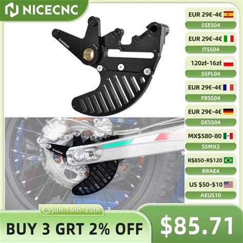 Aa Rear Dual Calipers Bracket Stunt Brake Disc Guard For Ktm Exc Exc F