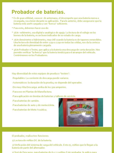 Probador De Baterías Pdf