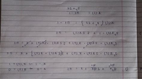 Solve The Following Differential Equation Using Laplace Transform Frac