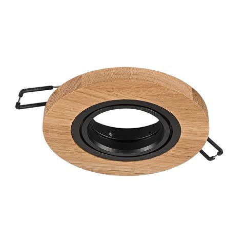 Tobby Recessed Ceiling Light Ø 10 Cm Oak Wood Gu10 Lights Ie