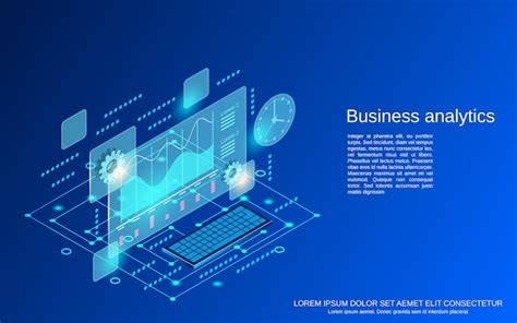 Premium Vector Business Analytics Flat Isometric Vector Concept